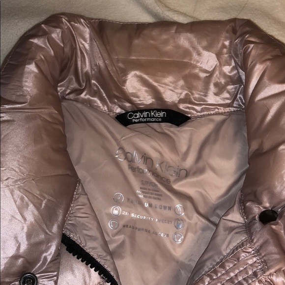 Calvin Klein | Jackets & Coats | Rose Gold Calvin Klein Puffer Jacket ...